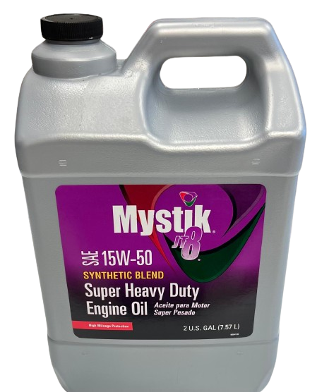 Mystik® JT-8® Synthetic Blend Super Heavy Duty Engine Oil SAE 15W-50, 2 ...